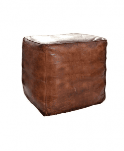 Hocker of leren poef kopen | industriële meubels en woonaccessoires